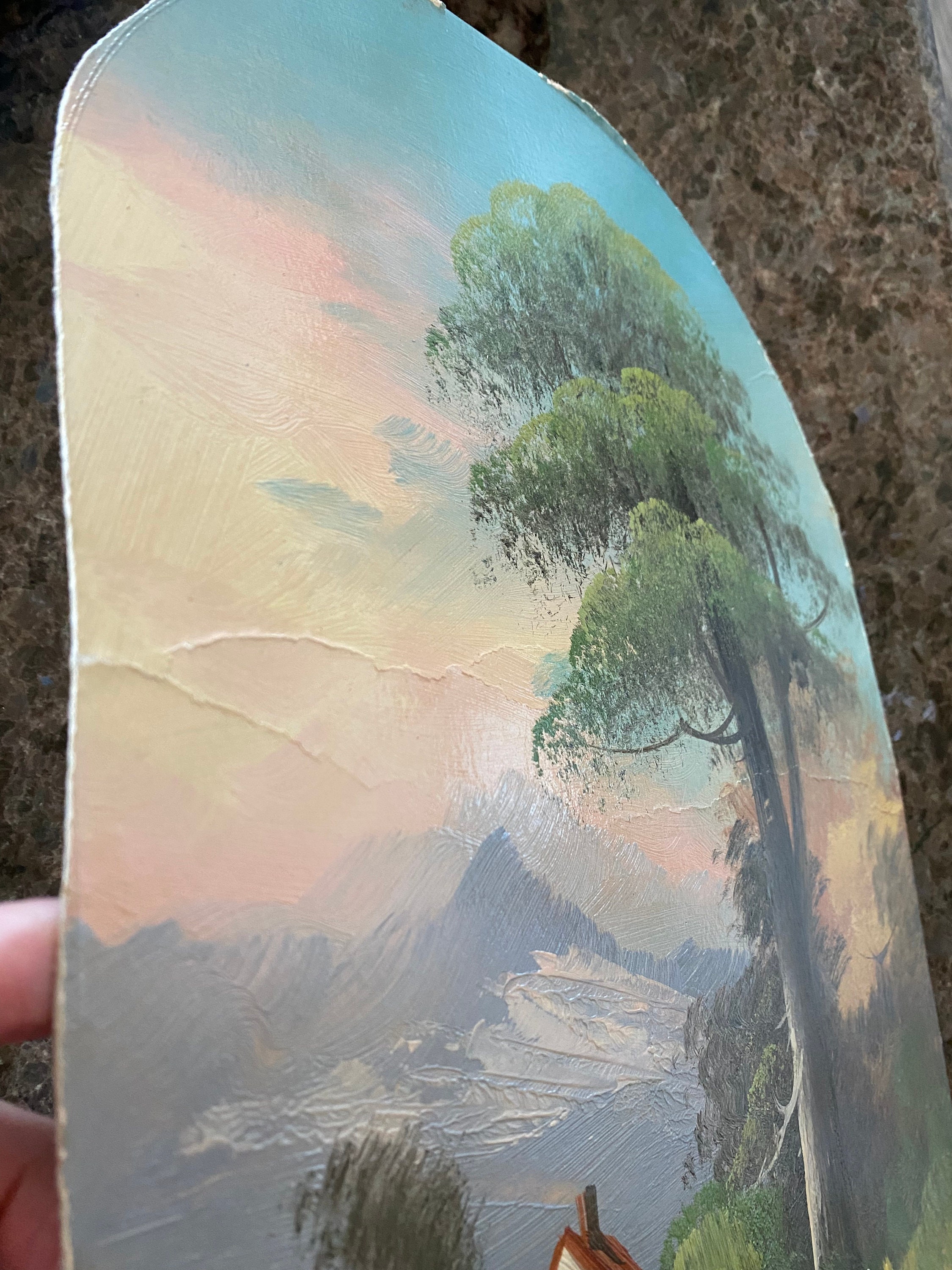 Larue Oil Painting Signed, 1930s, Frameless, Rare, Vintage, Landscape ...