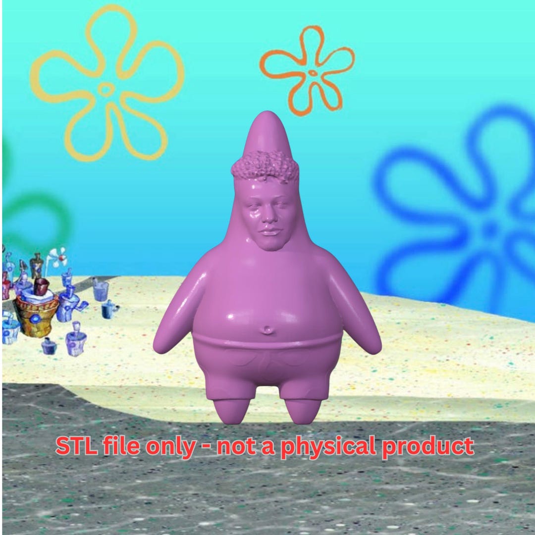 Patrick Star Mahomes Parody 3D Print STL - Gag Gift, Home Decor - Etsy