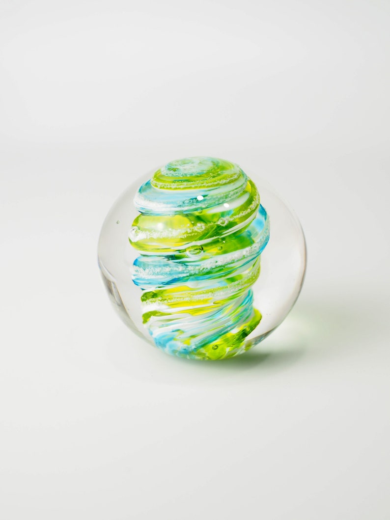 Memorial Orb Blown Glass With Ashes beach Glass Collection - Etsy
