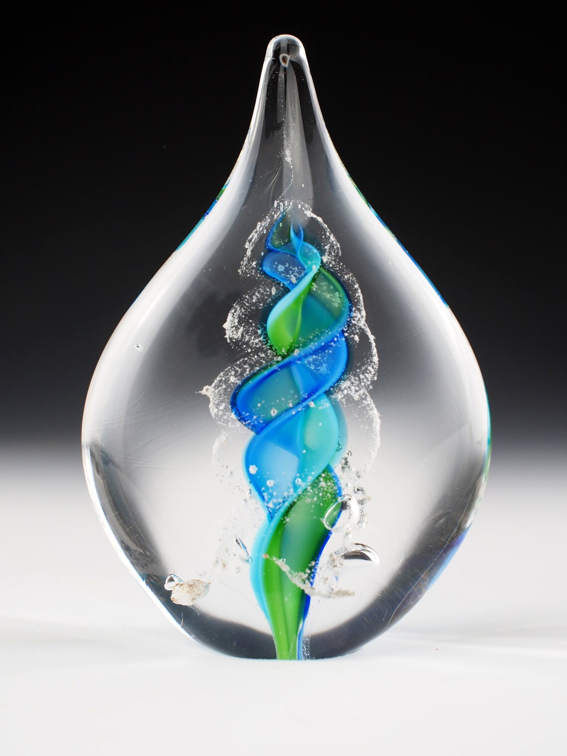 Mini Flame Memorial multicolor Blown Glass With Ashes for - Etsy