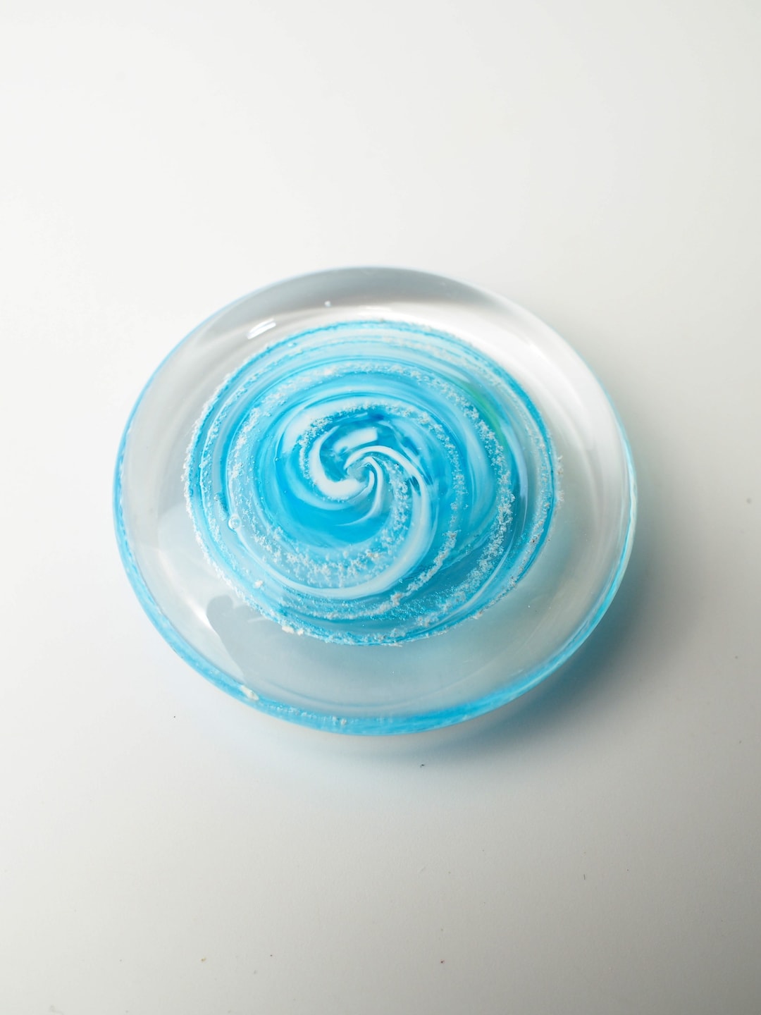 Memorial Disk, Blown Glass With Ashes (beach Glass Collection) (for ...