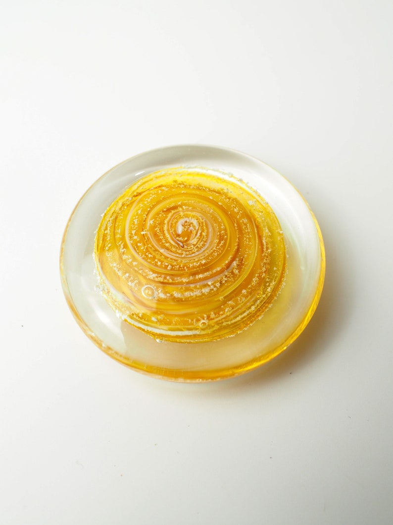 Memorial Disk, Blown Glass With Ashes (beach Glass Collection) (for ...
