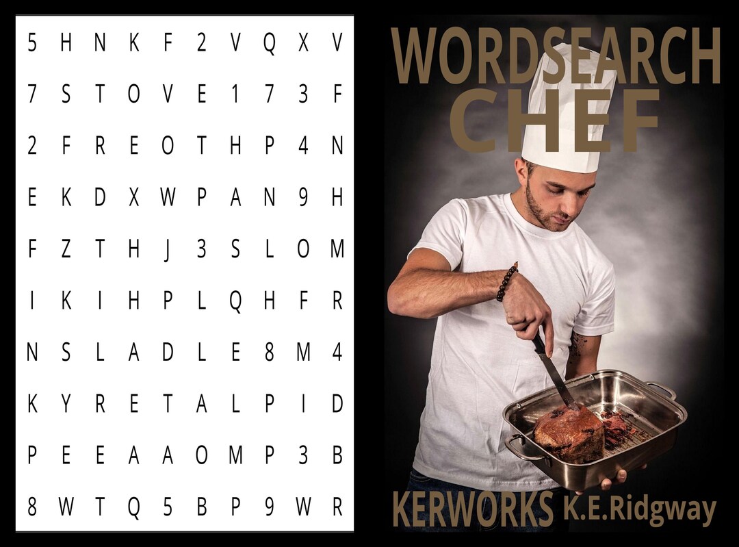 Chef Word Search Printable Puzzle Book | Printable PDF Download - Etsy