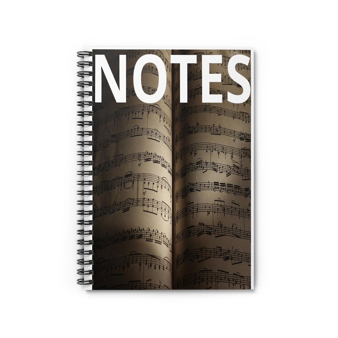 Vintage Sheet Music Notes Notebook | Spiral Ruled Notebook - Etsy
