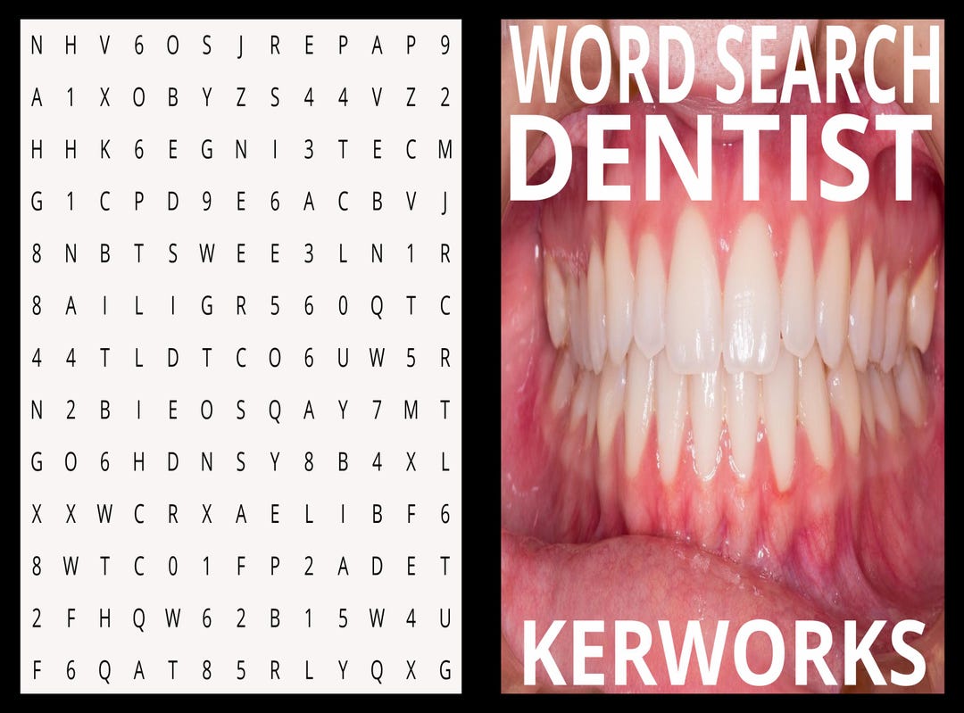 Dentist Word Search Puzzle Book for Adults & Kids – Fun, Relaxing Brain ...