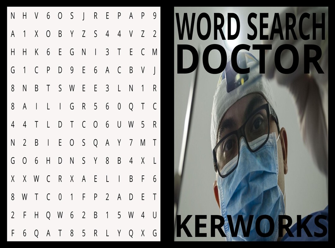 Doctor Word Search Book, Relaxing Puzzles for All Ages. - Etsy