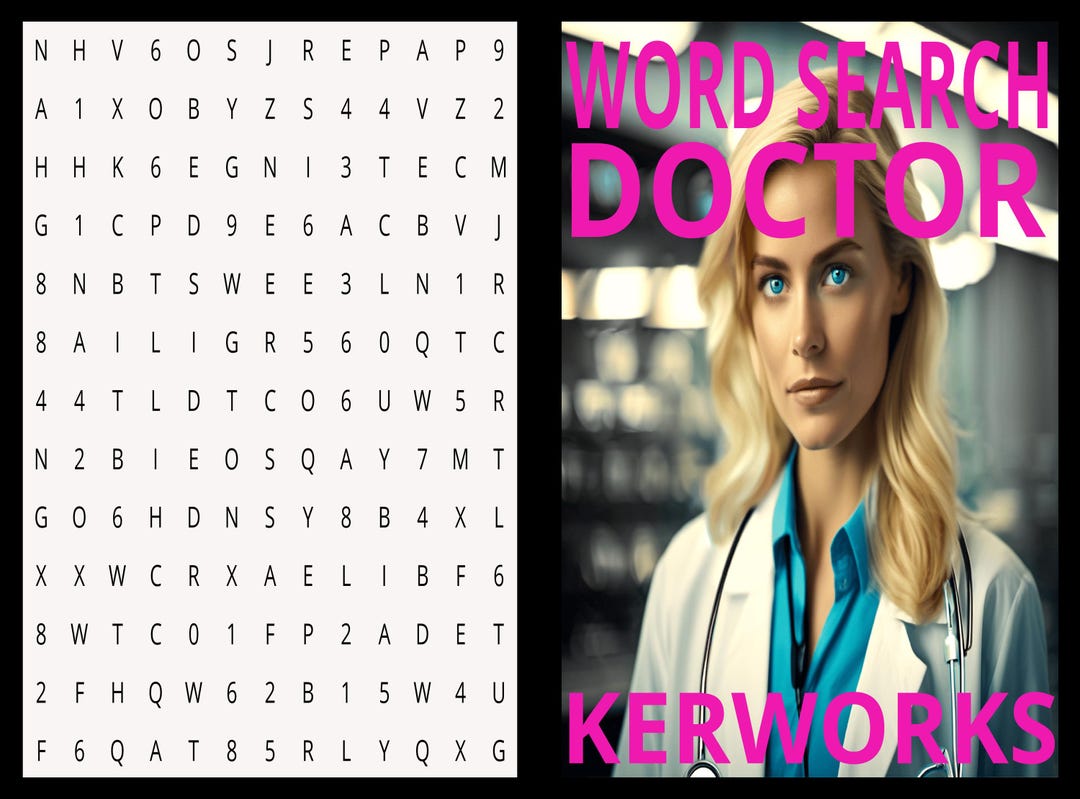Doctor Word Search Printable Puzzle Book | Printable PDF Download - Etsy