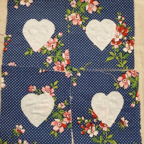 Heart Patch Blocks Set of 4 - Etsy