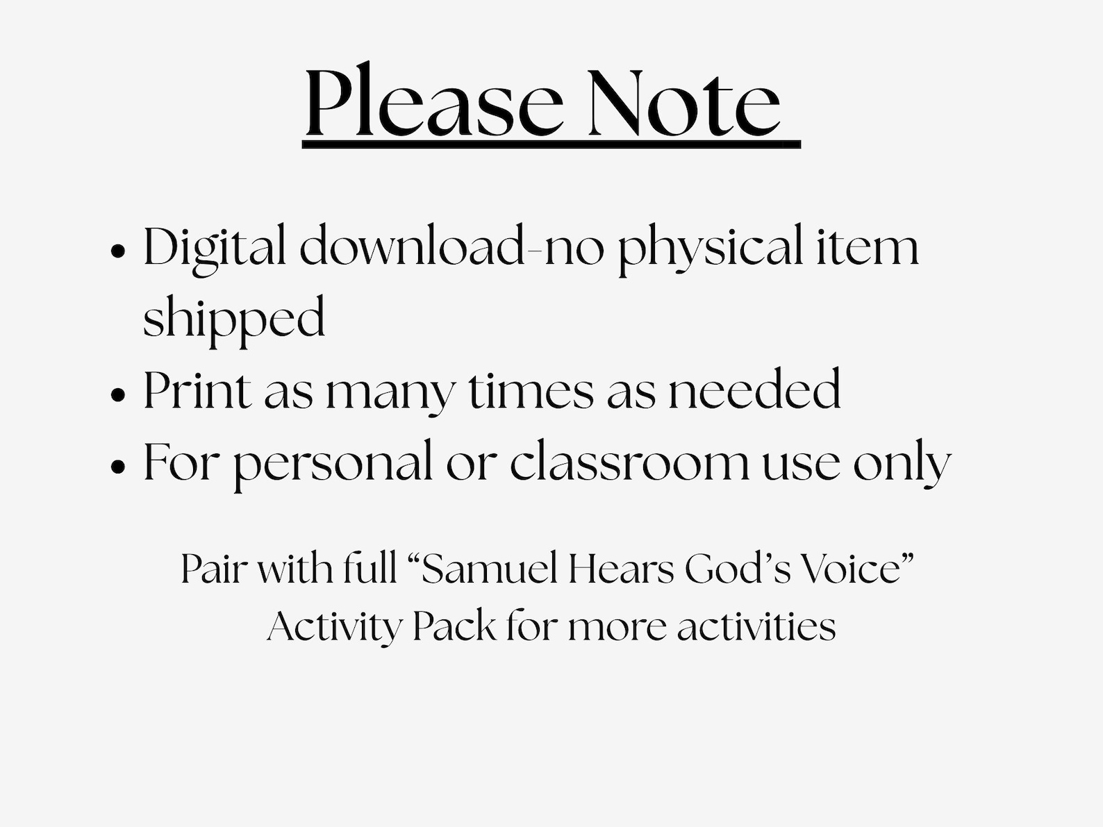 Samuel Hears God’s Voice One-page Bible Worksheet | Kids Church ...