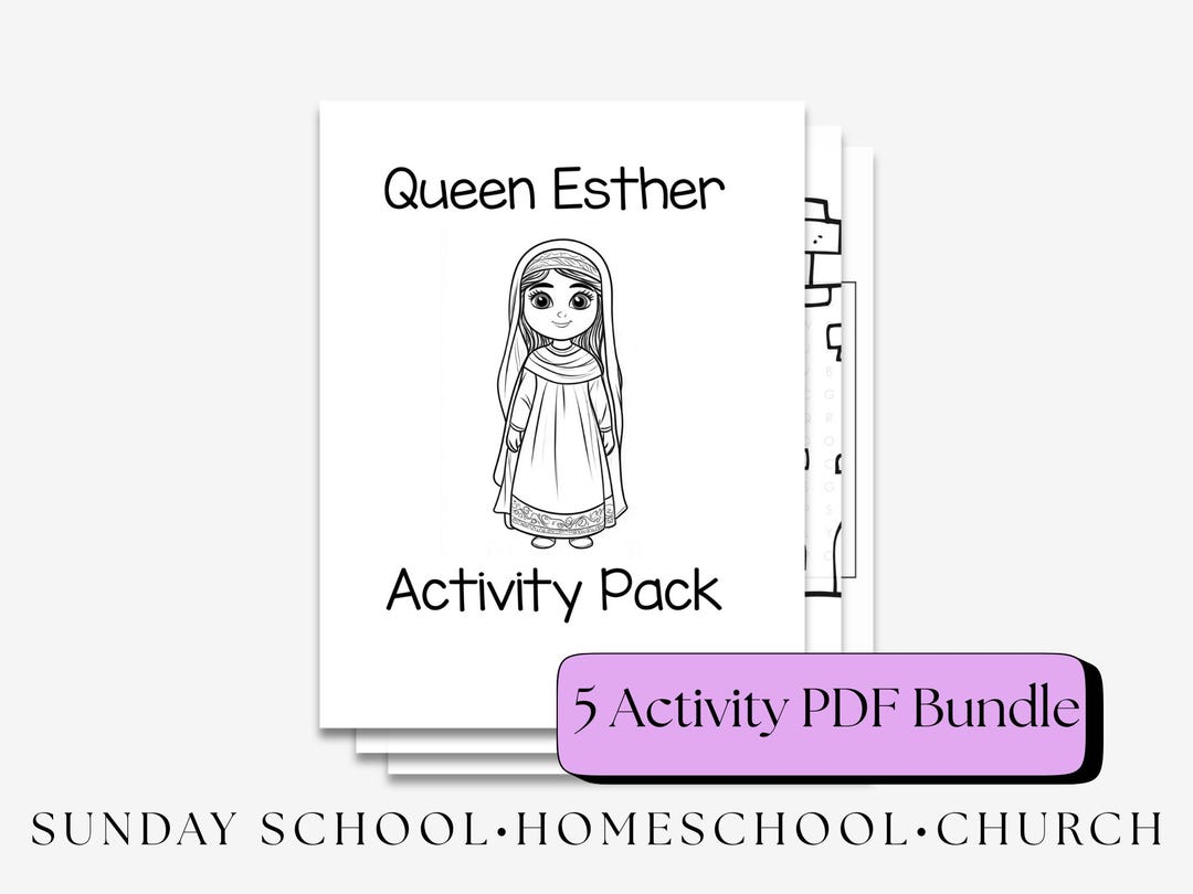 Queen Esther Bible Activity Packet – Courage and Trust in God-sunday ...