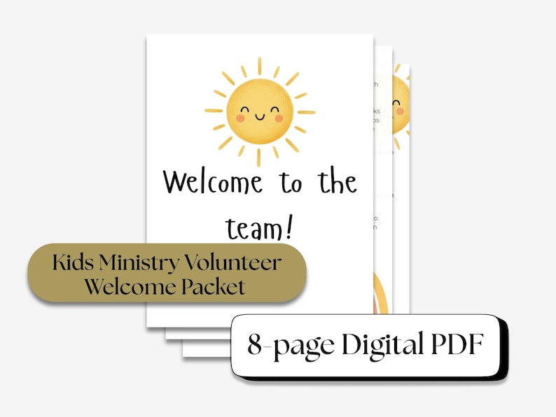 Kids Ministry Volunteer Welcome Packet | Editable Canva Template ...