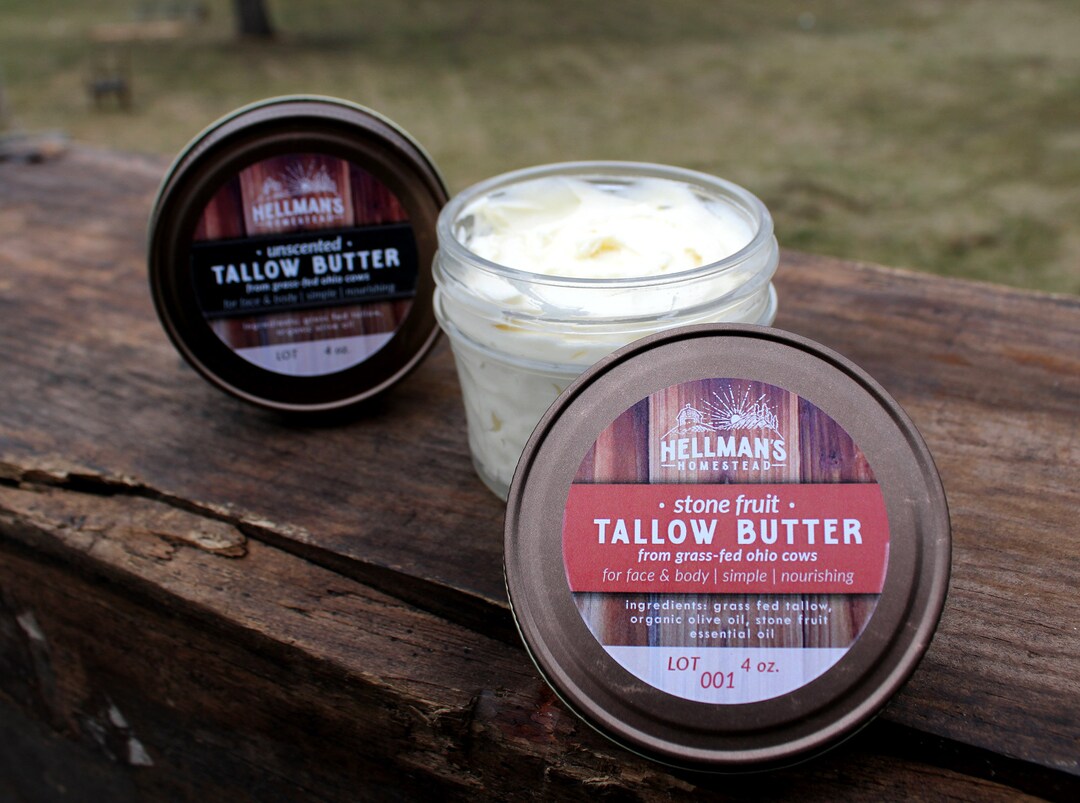 Grass Fed Tallow Butter | Tallow Skin Cream | Body Butter Lotion ...