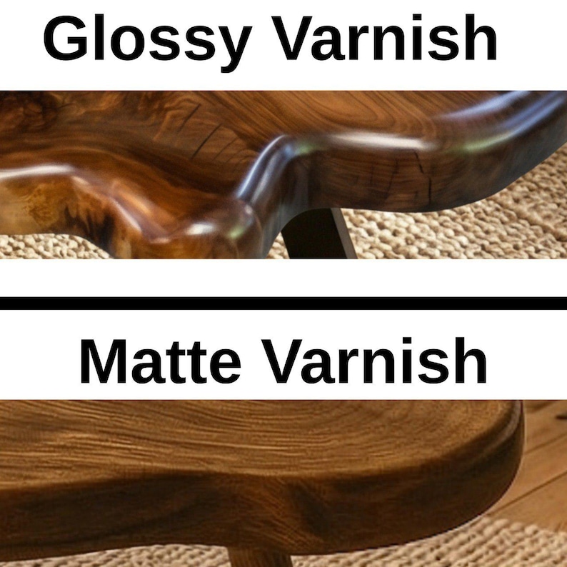 Natural Wood Coffee Table - Live Edge Rustic Furniture for Living Decor ...