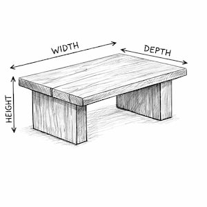 Natural Wood Coffee Table - Live Edge Rustic Furniture for Living Decor ...
