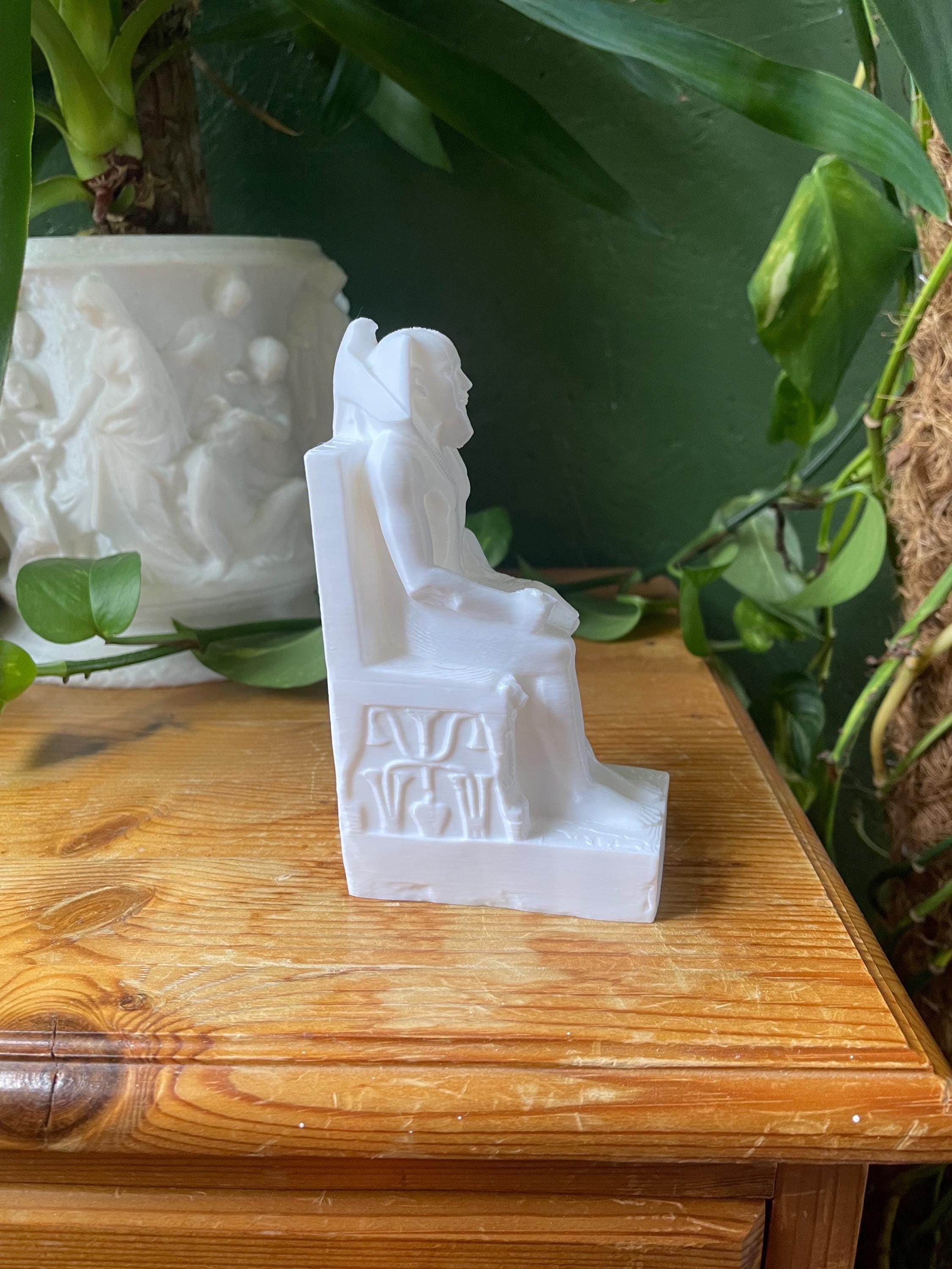 Khafre Enthroned Statue Egyptian Pharaoh Sculpture Ancient Egypt