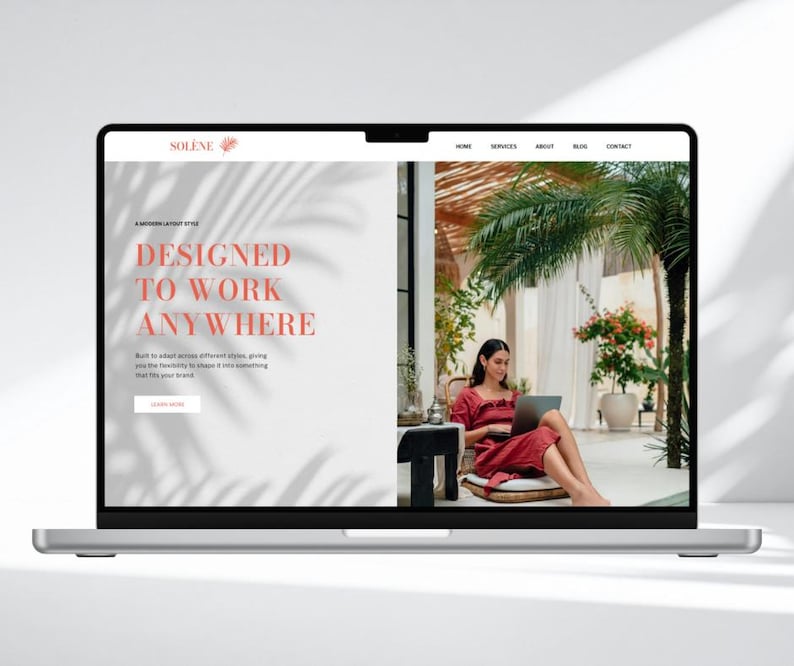 SOLÈNE Showit Template | One Page Website Template for Wellness Brands ...