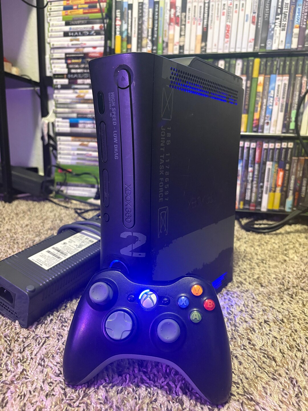 Xbox 360 RGH Blue MW2 Limited Edition - 500gb - Console + Controller - Etsy
