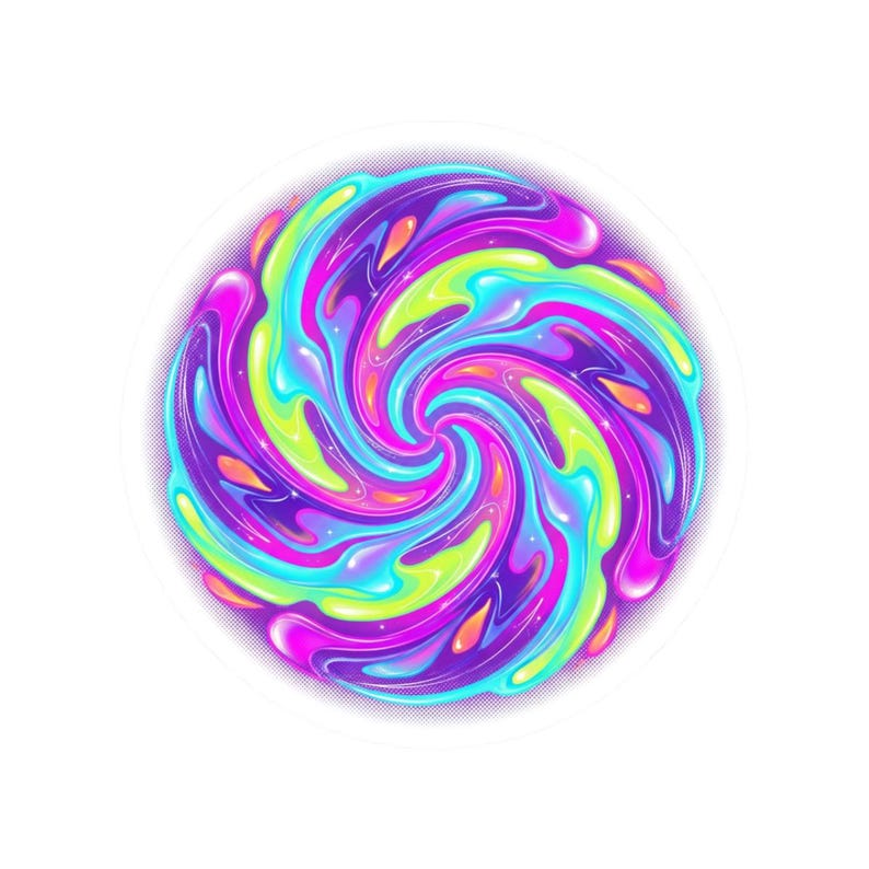 Trippy Liquid Stickers | Psychedelic Drip Art Vinyl Decals - Etsy