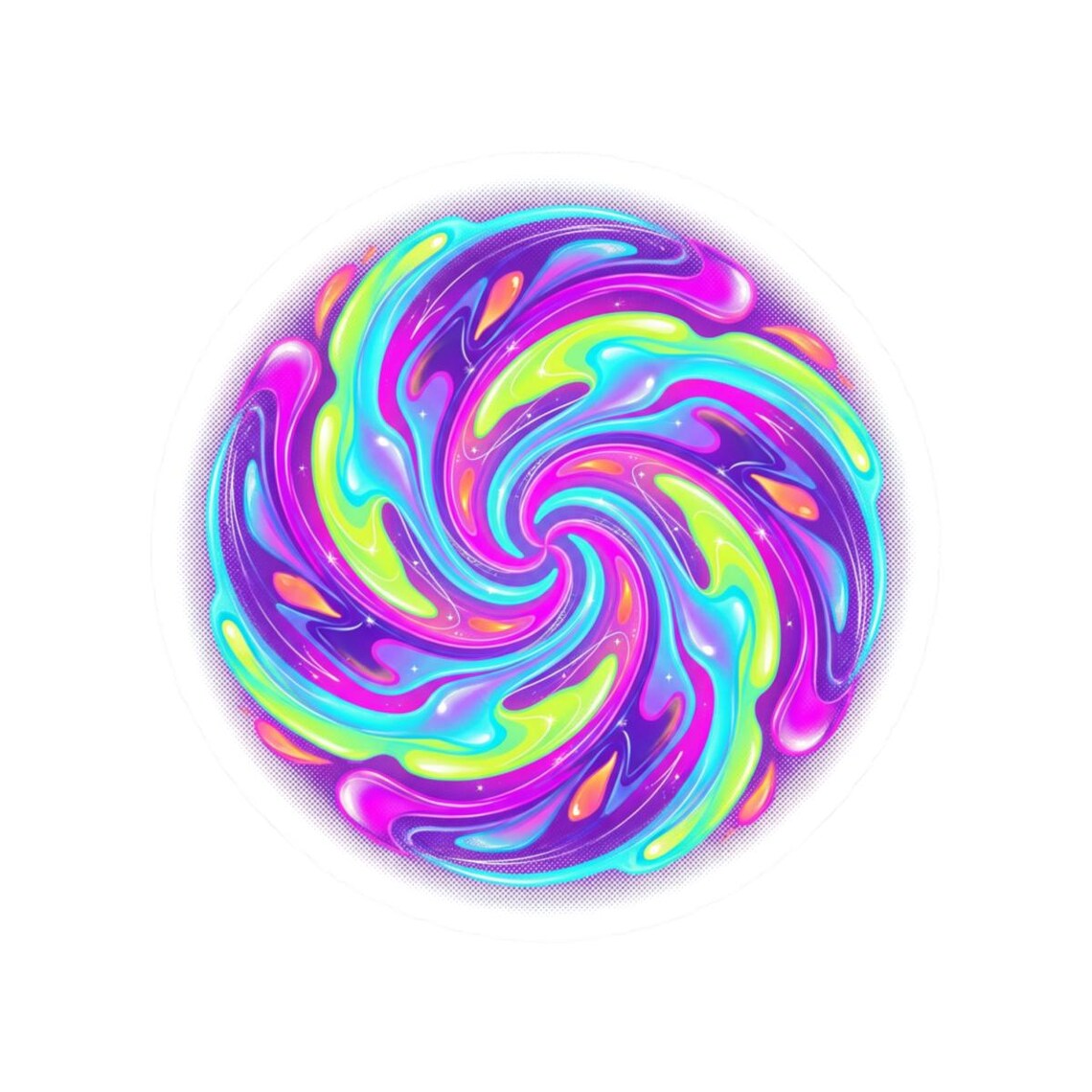 Trippy Liquid Stickers | Psychedelic Drip Art Vinyl Decals - Etsy