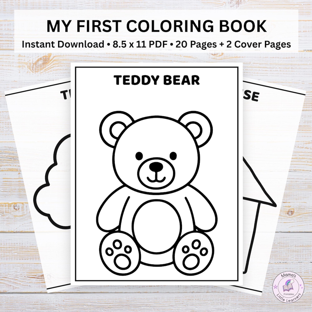 My First Coloring Book - Etsy