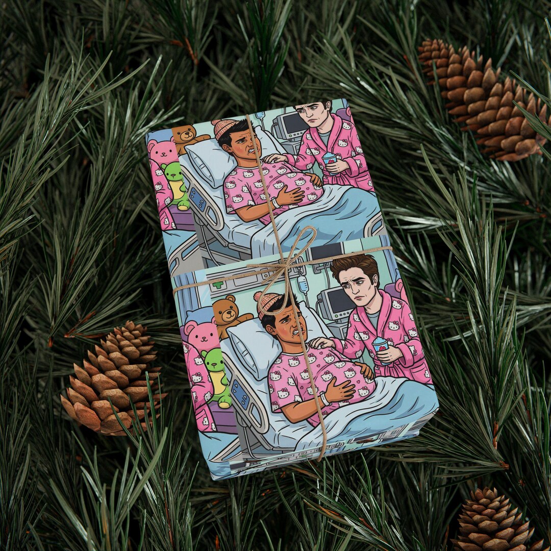 Twilight Retro Space Nurse Cartoon Wrapping Paper - Etsy
