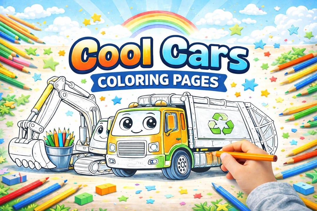 Vehicle Coloring Pages for Kids – 20 Printable Transportation Designs ...