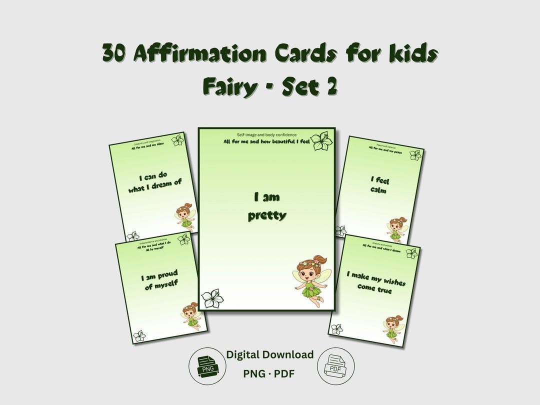 Affirmation Cards for Kids | Fairy | Positive Affirmations | Set 2 ...