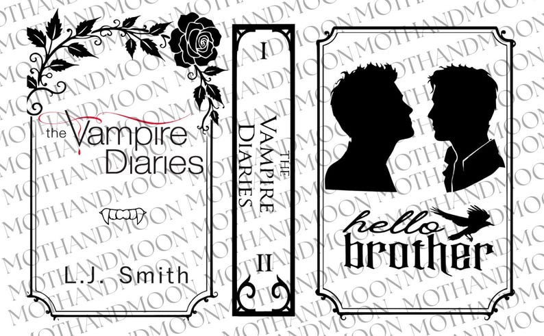 The Vampire Diaries Book Rebind SVG (BOOK 1 & 2) - Etsy