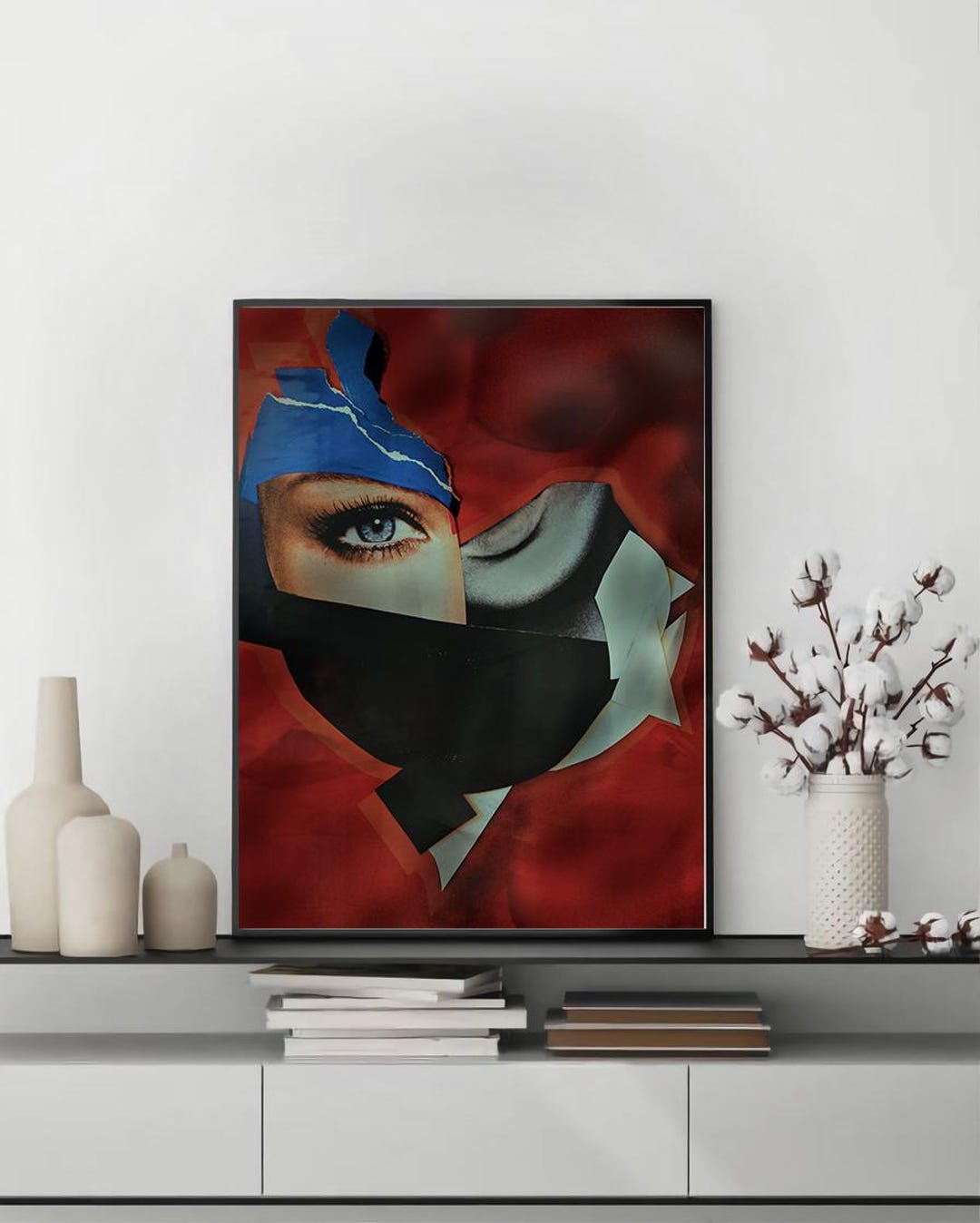 Portrait Collage Art, Surreal Poster, Mixed Media, Surreal Edgy ...