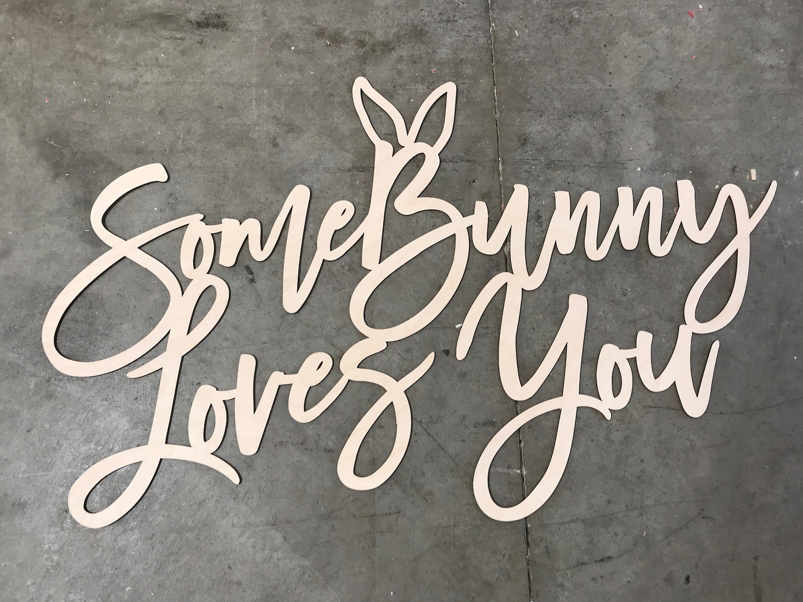 Some Bunny Loves You Large Laser Cut Wood Sign - Etsy