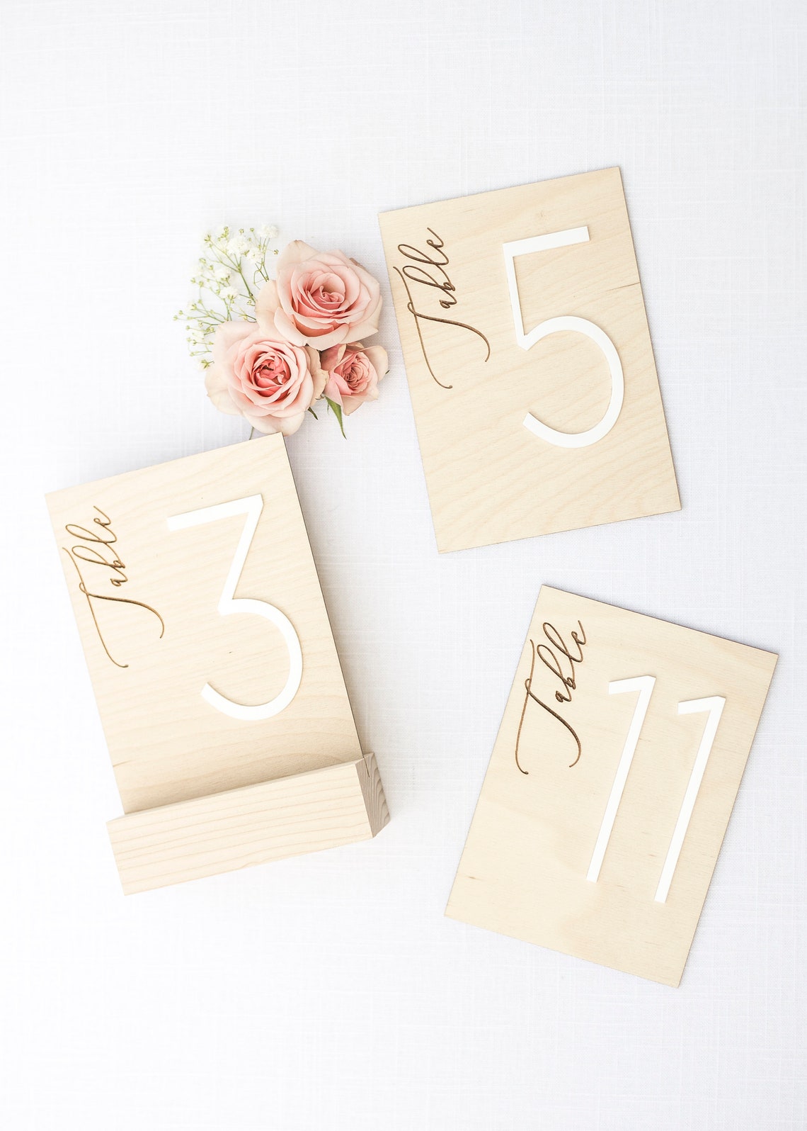 Wood Table Numbers Wood and Acrylic Table Numbers Wooden - Etsy
