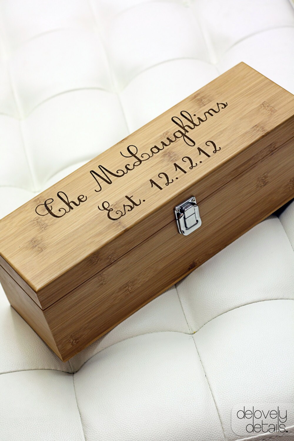 Custom Personalized Bamboo Wine Box w/ included tools | Etsy
