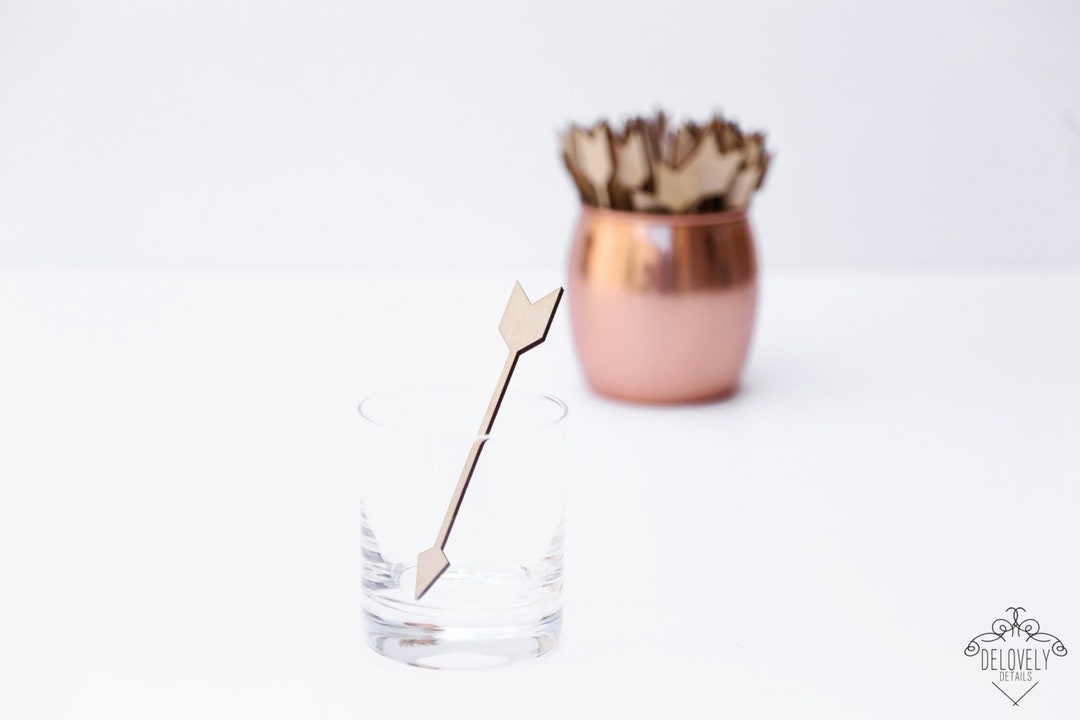 Arrow Stir Stick/swizzle Stick - Laser Cut Wood - Pack of 20 - Etsy