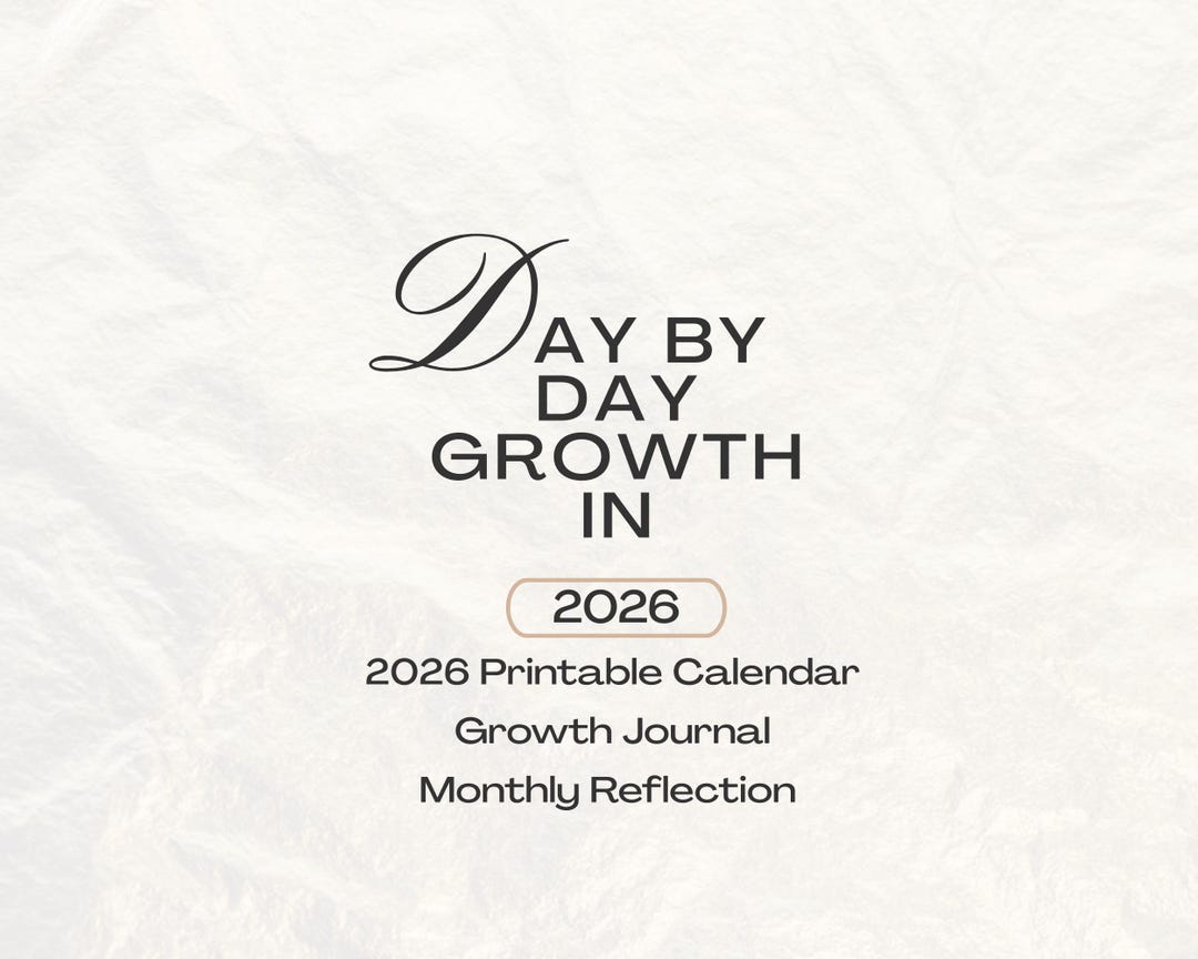 2026 Personal Growth Planner | Guided Growth Calendar (dated Digital ...