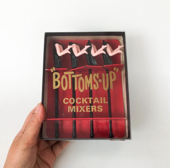 Sexy Swizzle Stick Risque Pin Bottoms up Lady Nude Legs Drink - Etsy