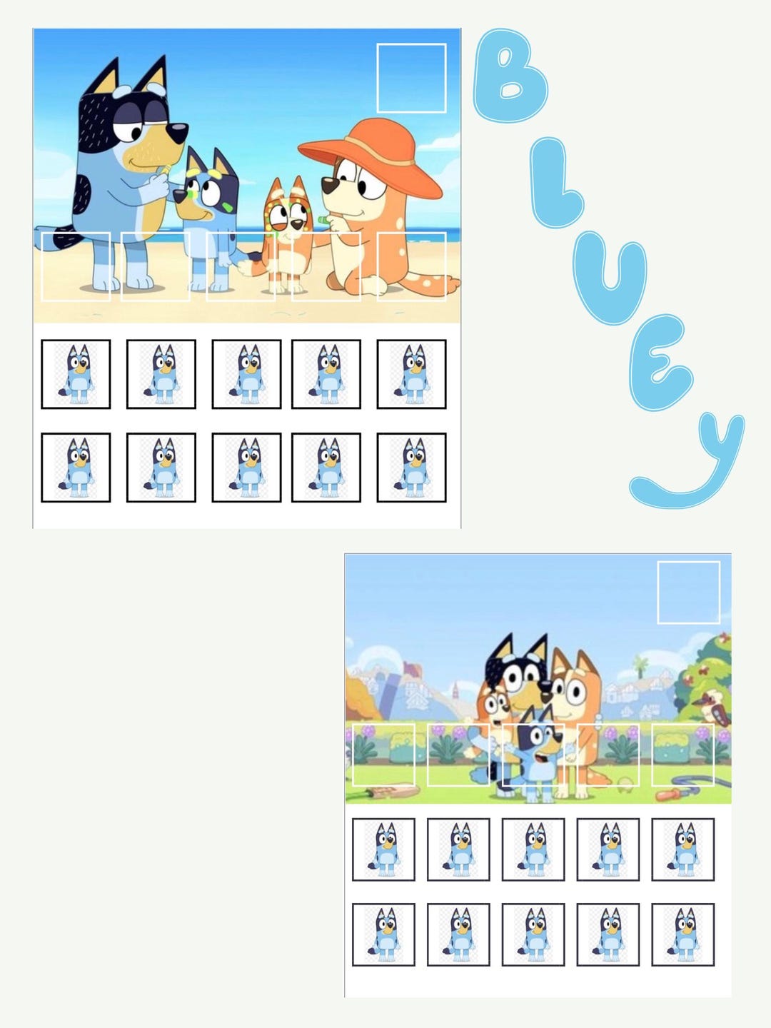 Bluey Token Boards - Etsy