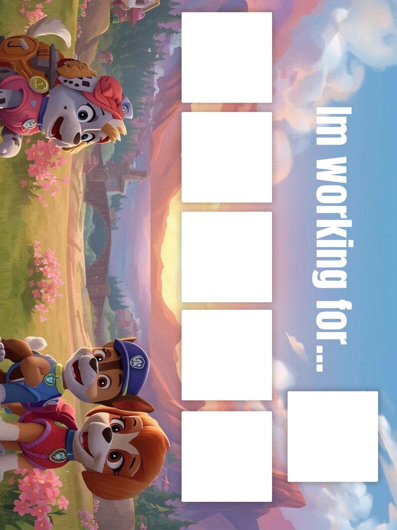 Paw Patrol Token Board - Etsy