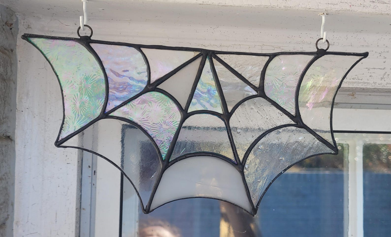 Spiderweb Stained-glass Hanger - Etsy
