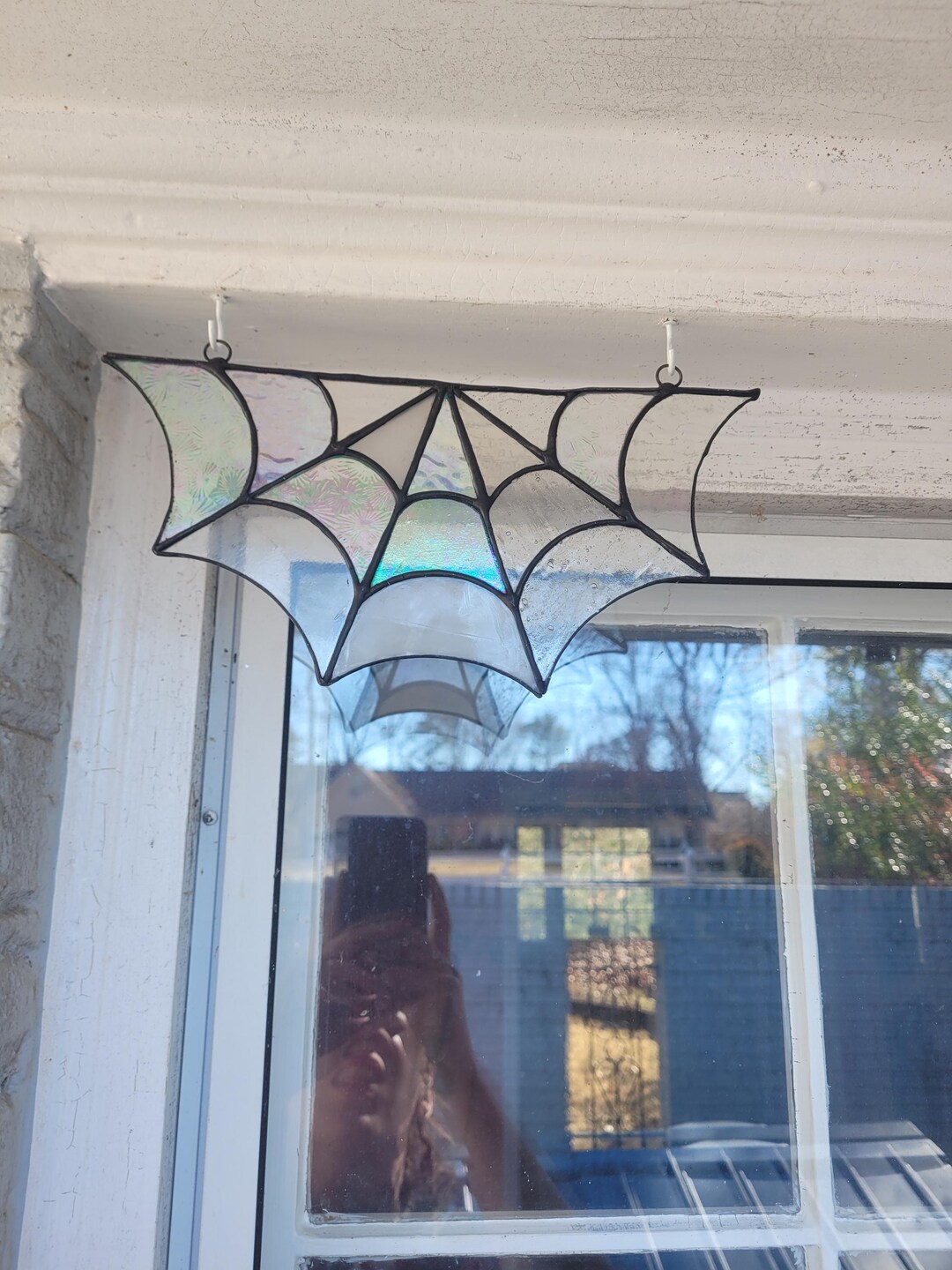 Spiderweb Stained-glass Hanger - Etsy