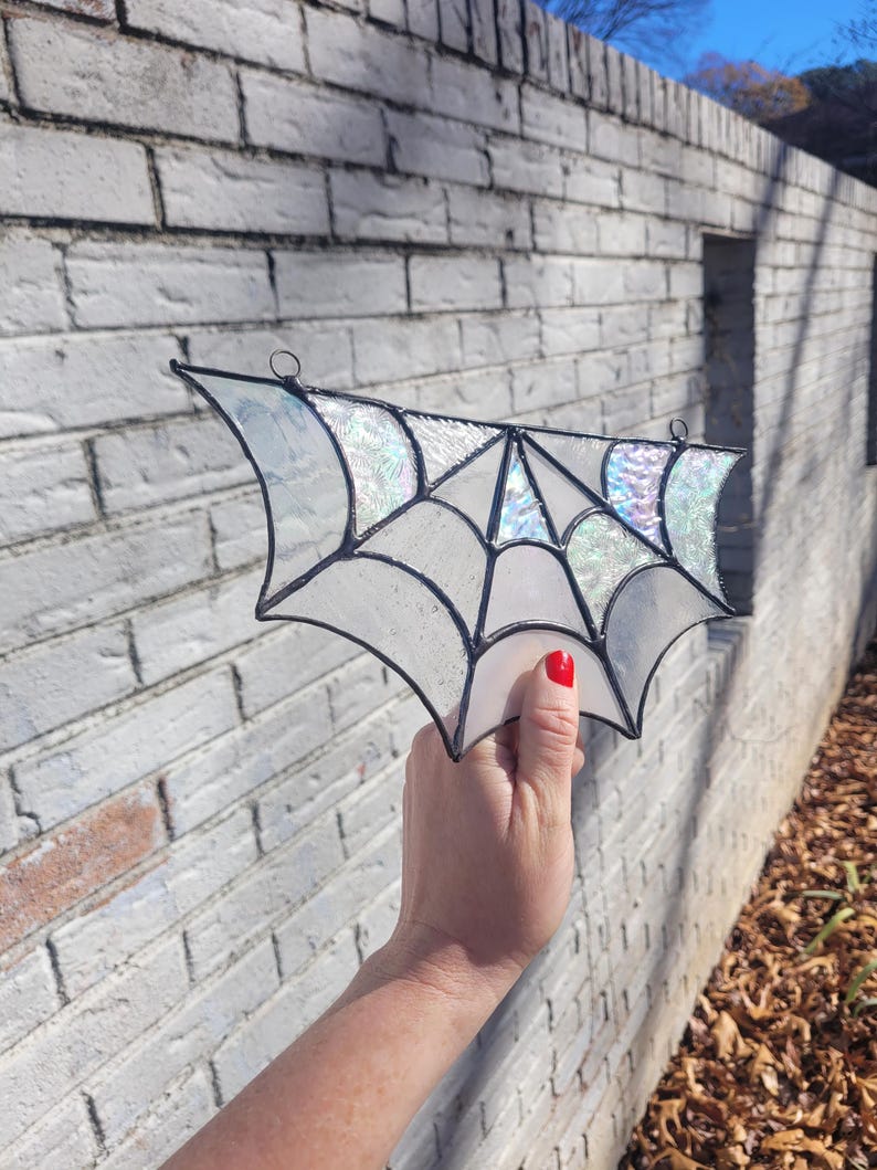 Spiderweb Stained-glass Hanger - Etsy