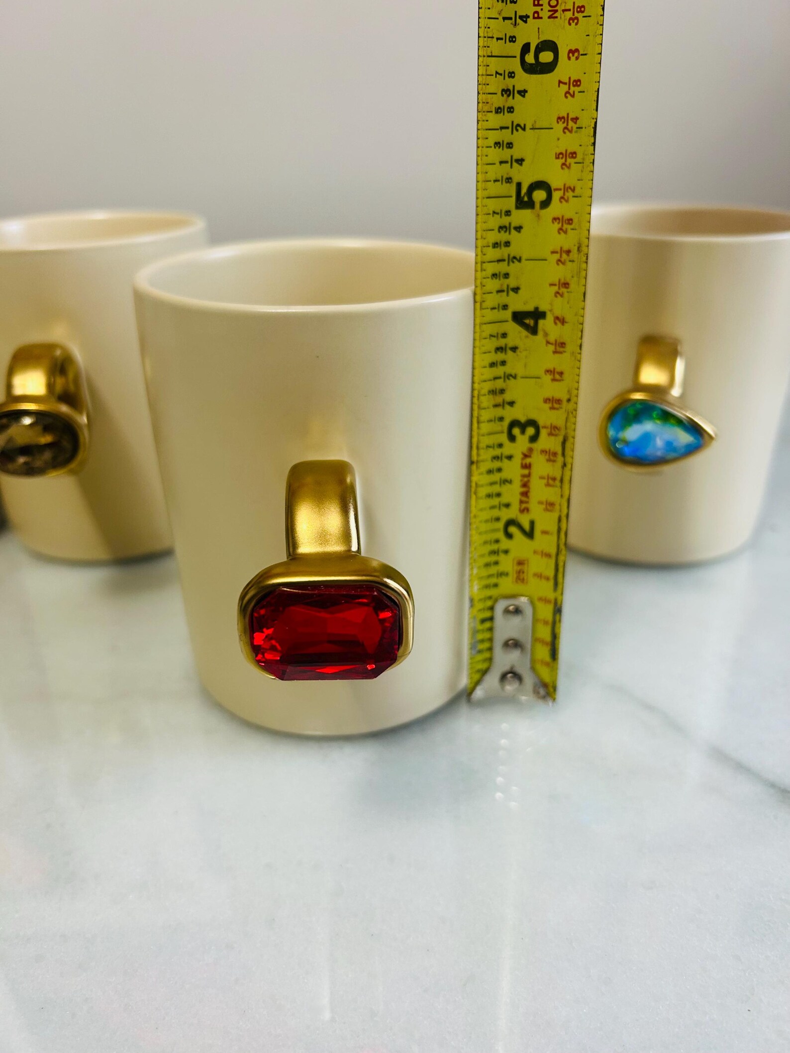 Lorna Maseko Put a Ring on It Mug Set | Jewel Handle Porcelain Coffee ...