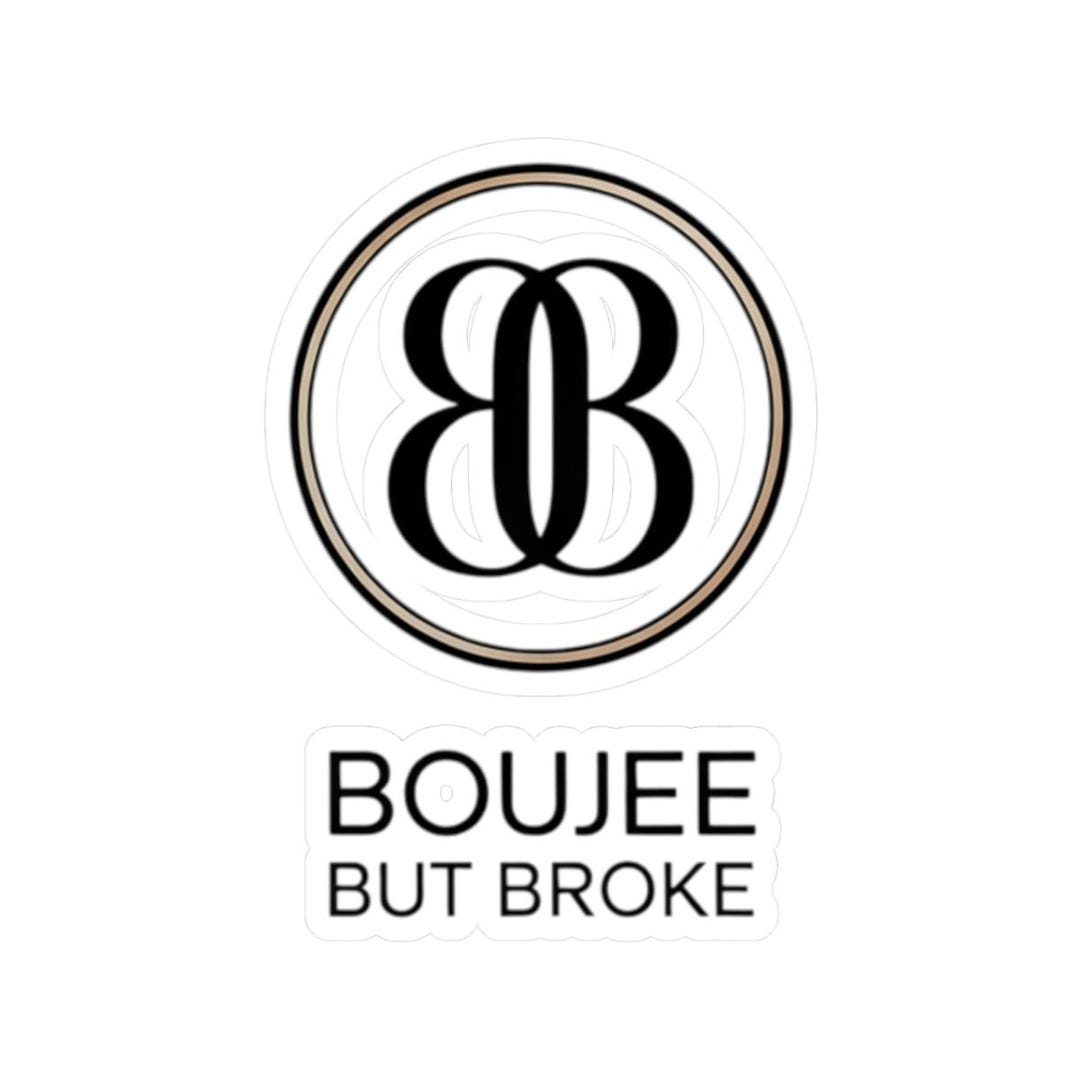 Boujee but Broke Logo Kiss-cut Stickers | Round Monogram Decal - Etsy
