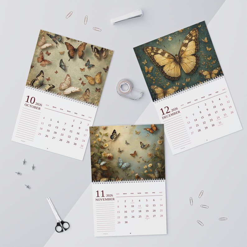 Butterfly 2026 Wall Calendars - Etsy Australia