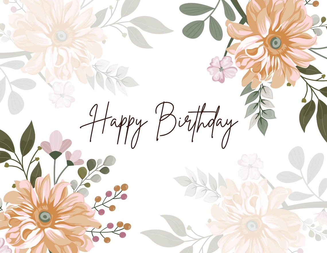 Birthday Card Template - Etsy