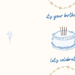 Birthday Card Template - Etsy