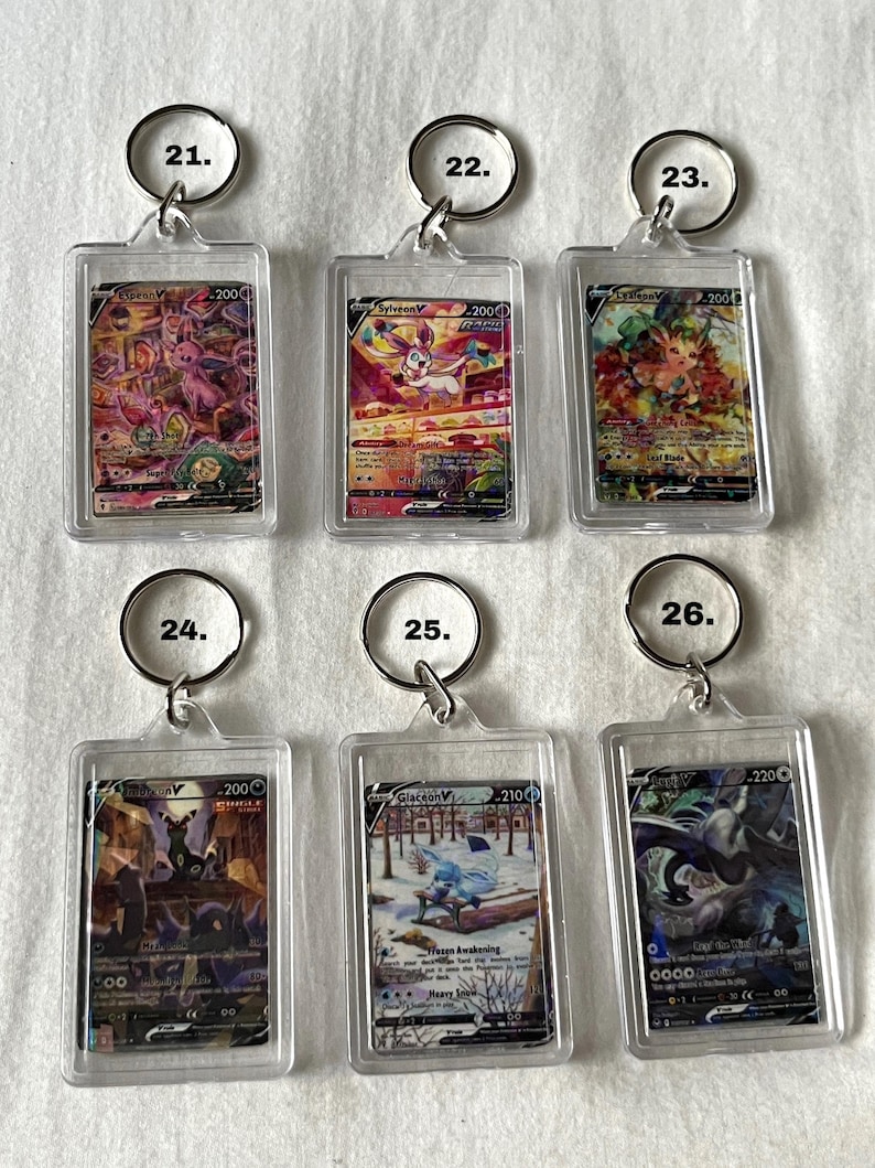 Mini Custom Pokemon Card Key Chain - Etsy