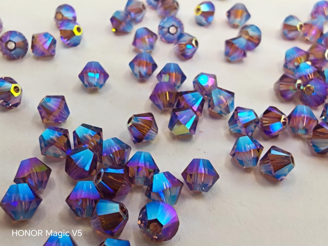 Swarovski Crystal Bicone Beads 5328 5301 Xillion Color : IRIS AB2X ...