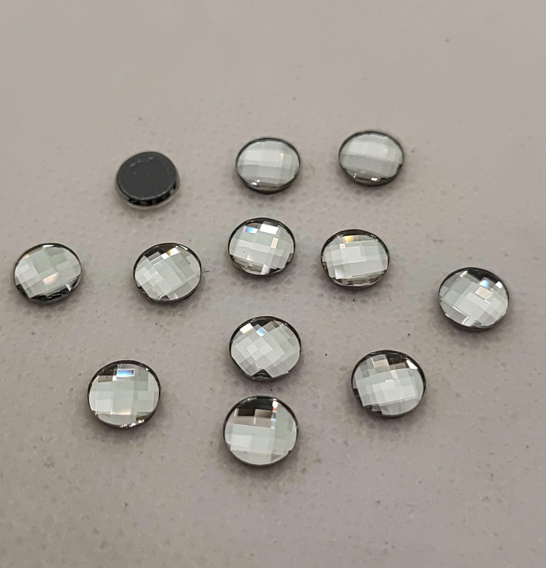 12 Pcs Swarovski Crystal 6mm 2035 Round Chessboard Circle Flatbacks, Hotfix - Clear - Etsy