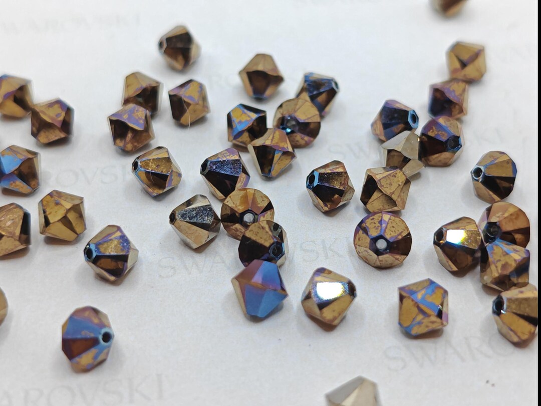 Swarovski Elements 5301 5328 Crystal Bicone Xillion Beads - Dorado 2X ...