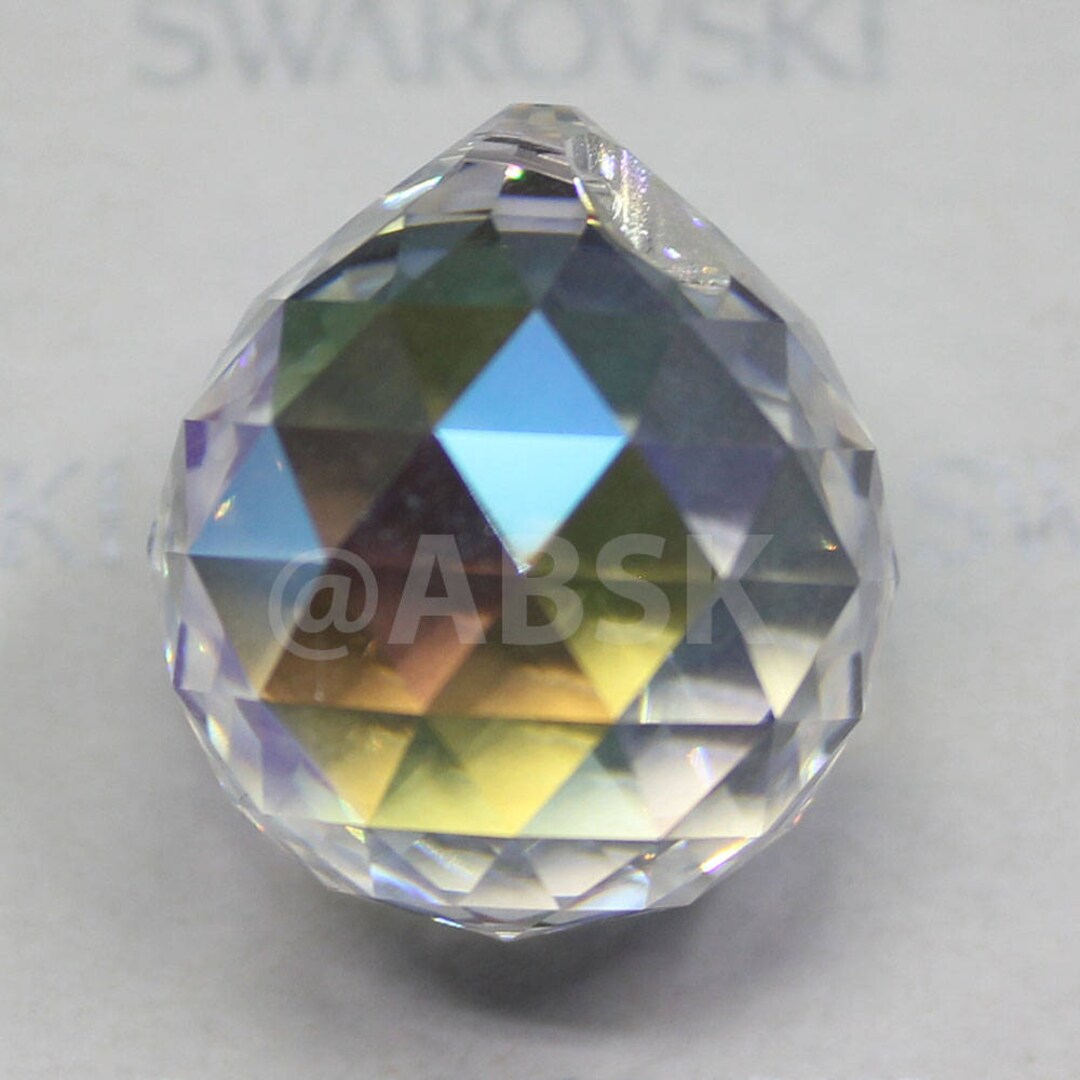 1 Piece Swarovski Crystal Strass 8558 Drop Ball Bead Pendant Clear AB ...